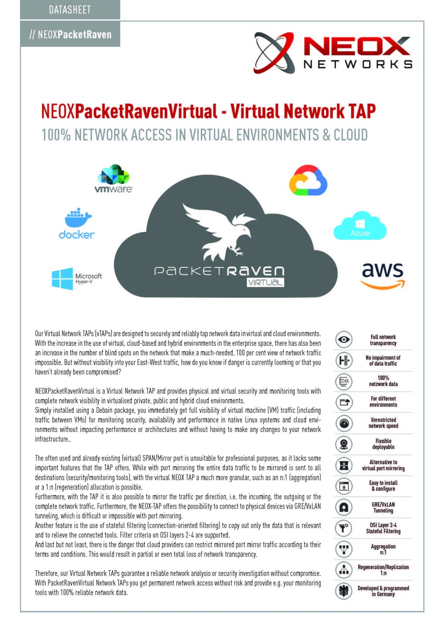PacketRavenVirtual - Virtual Network TAP (vTAP)